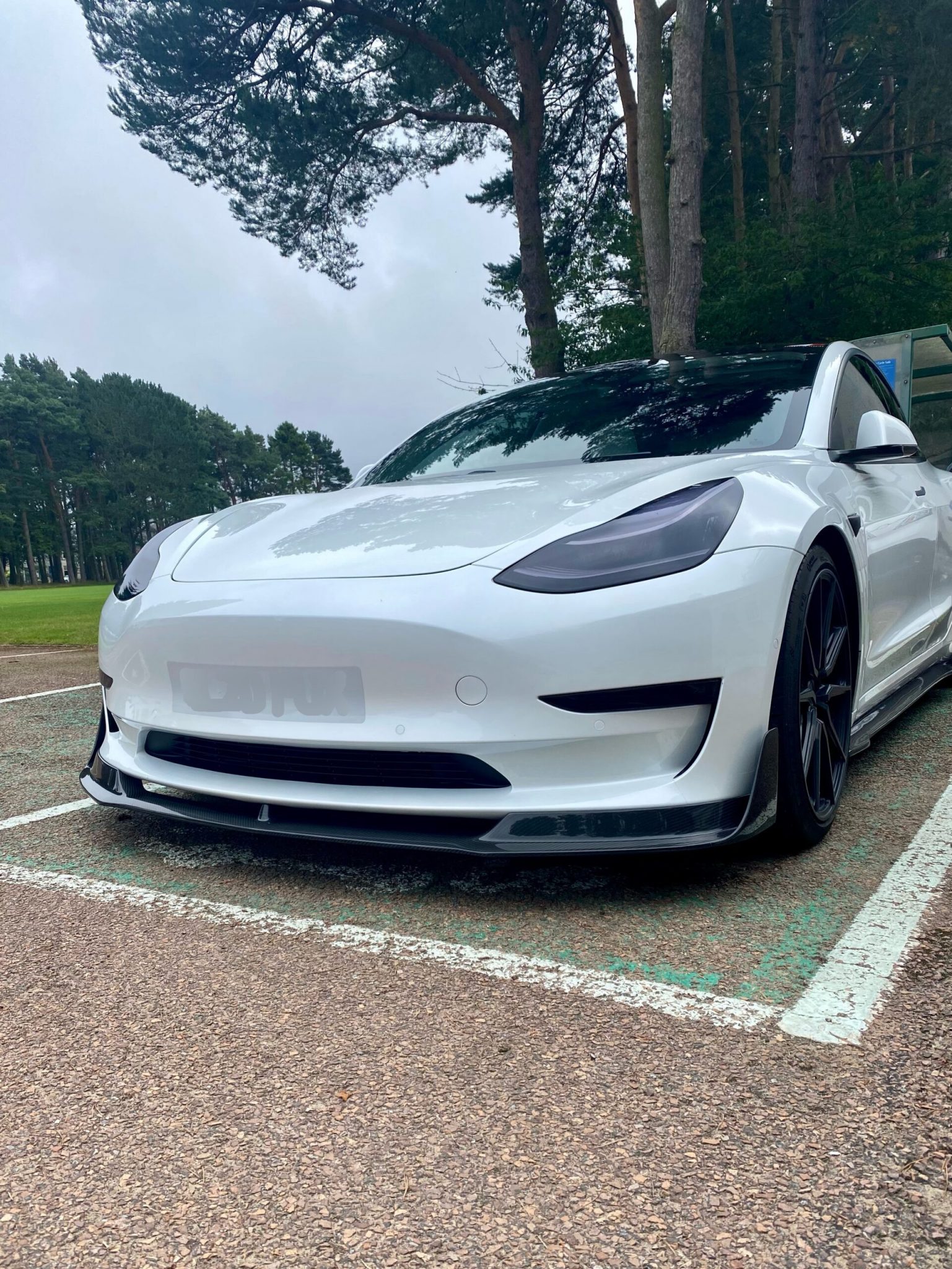 Tesla Model 3 Carbon Fibre Front Splitter - Automotive Passion Uk