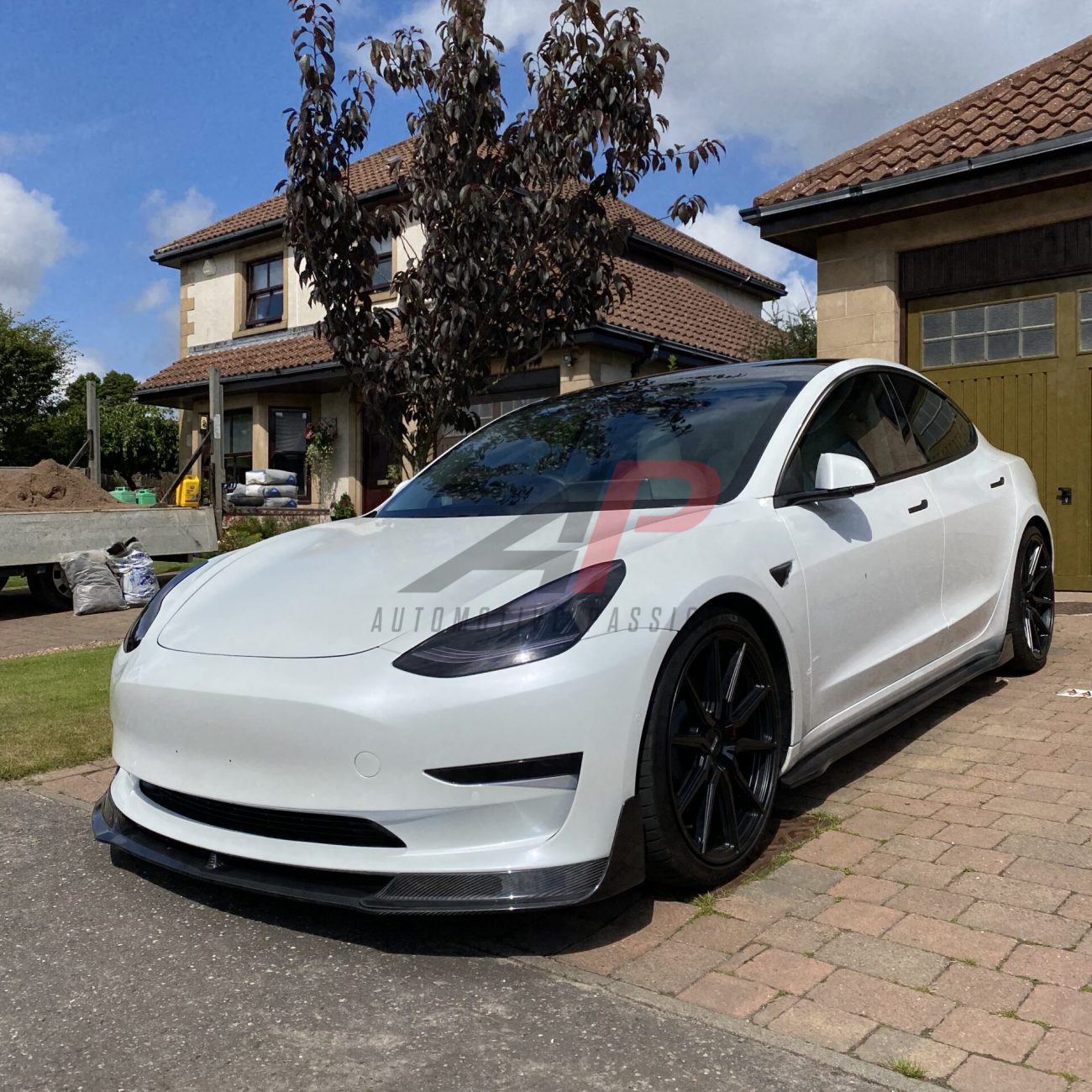 Tesla Model 3 Carbon Fibre Front Splitter - Automotive Passion Uk