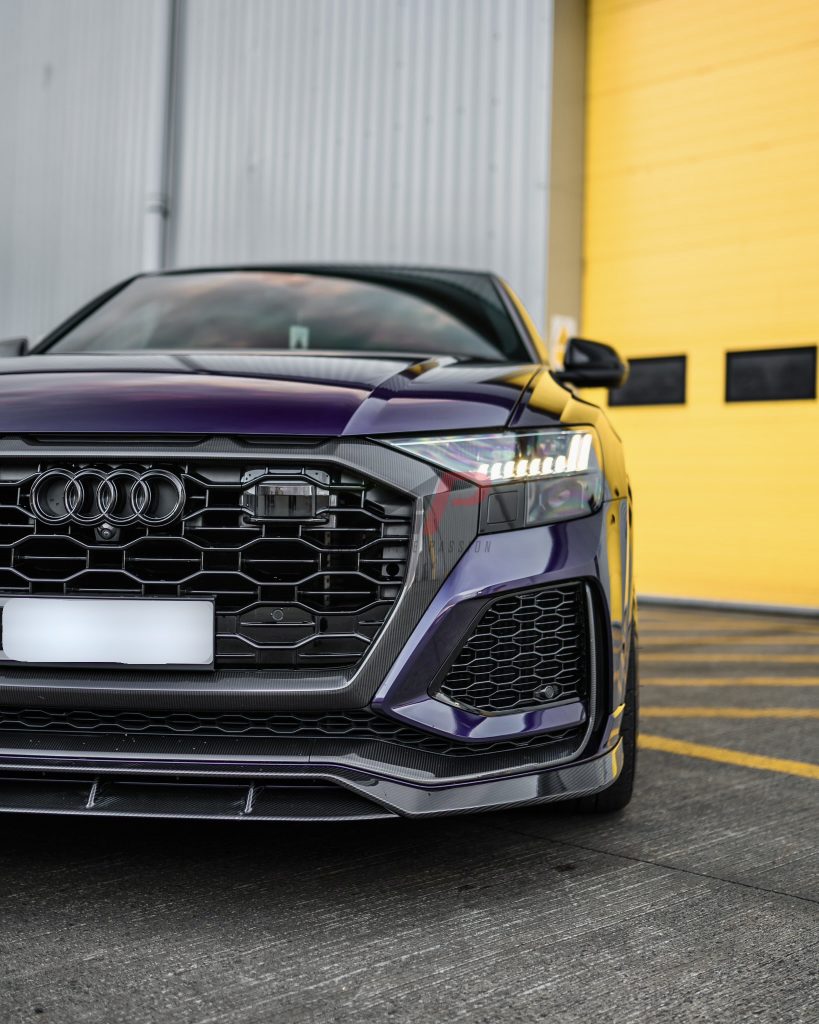 RSQ8 CARBON FRONT SPLITTER – AUDI RSQ8 GEN 1 DRY CARBON FIBRE FRONT LIP ...