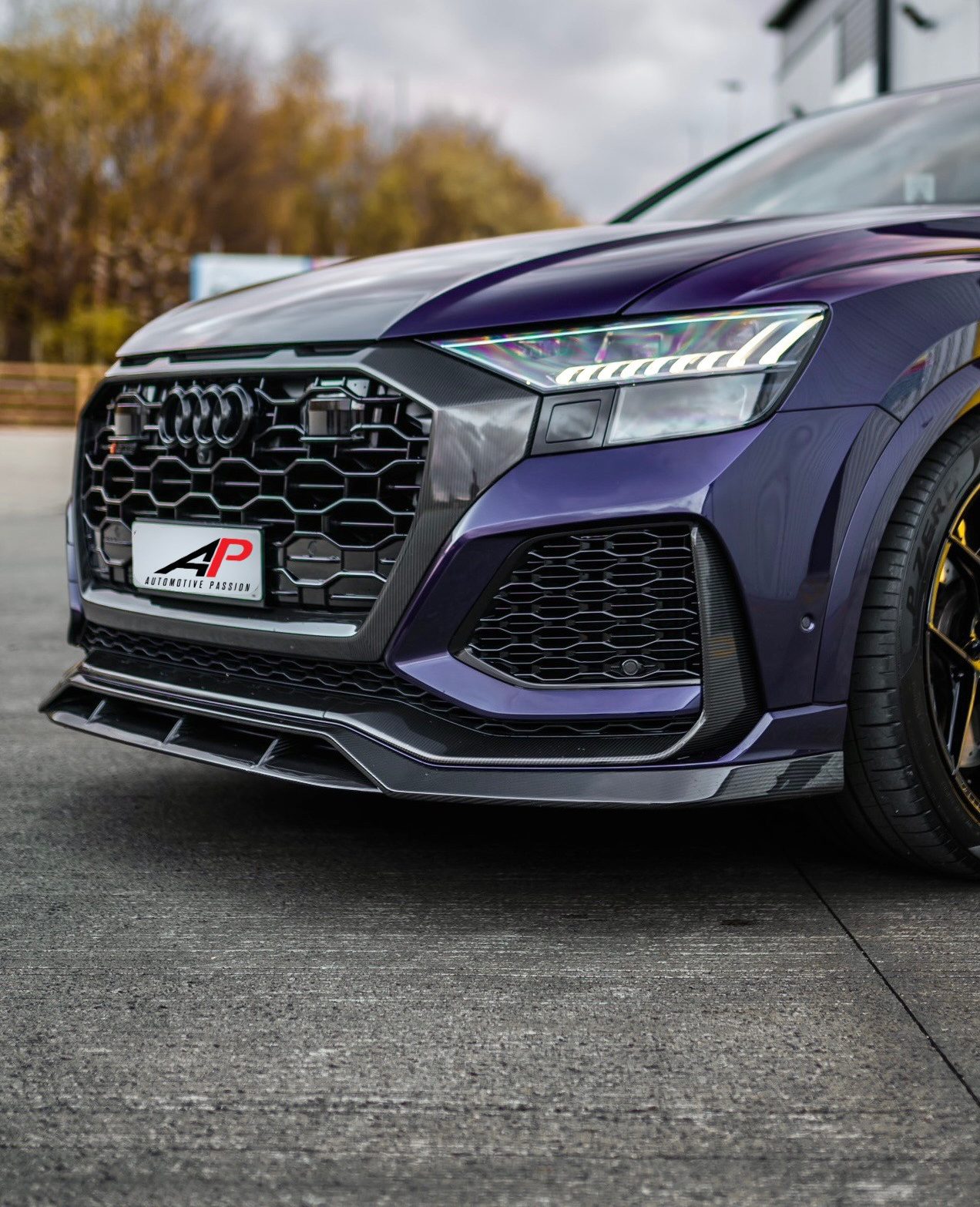 RSQ8 CARBON FRONT SPLITTER – AUDI RSQ8 GEN 1 DRY CARBON FIBRE FRONT LIP ...